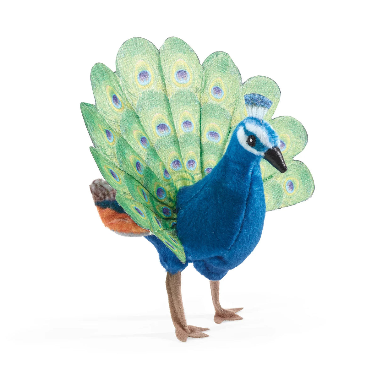 Folkmanis mini peacock finger puppet – Dilly Dally Kids