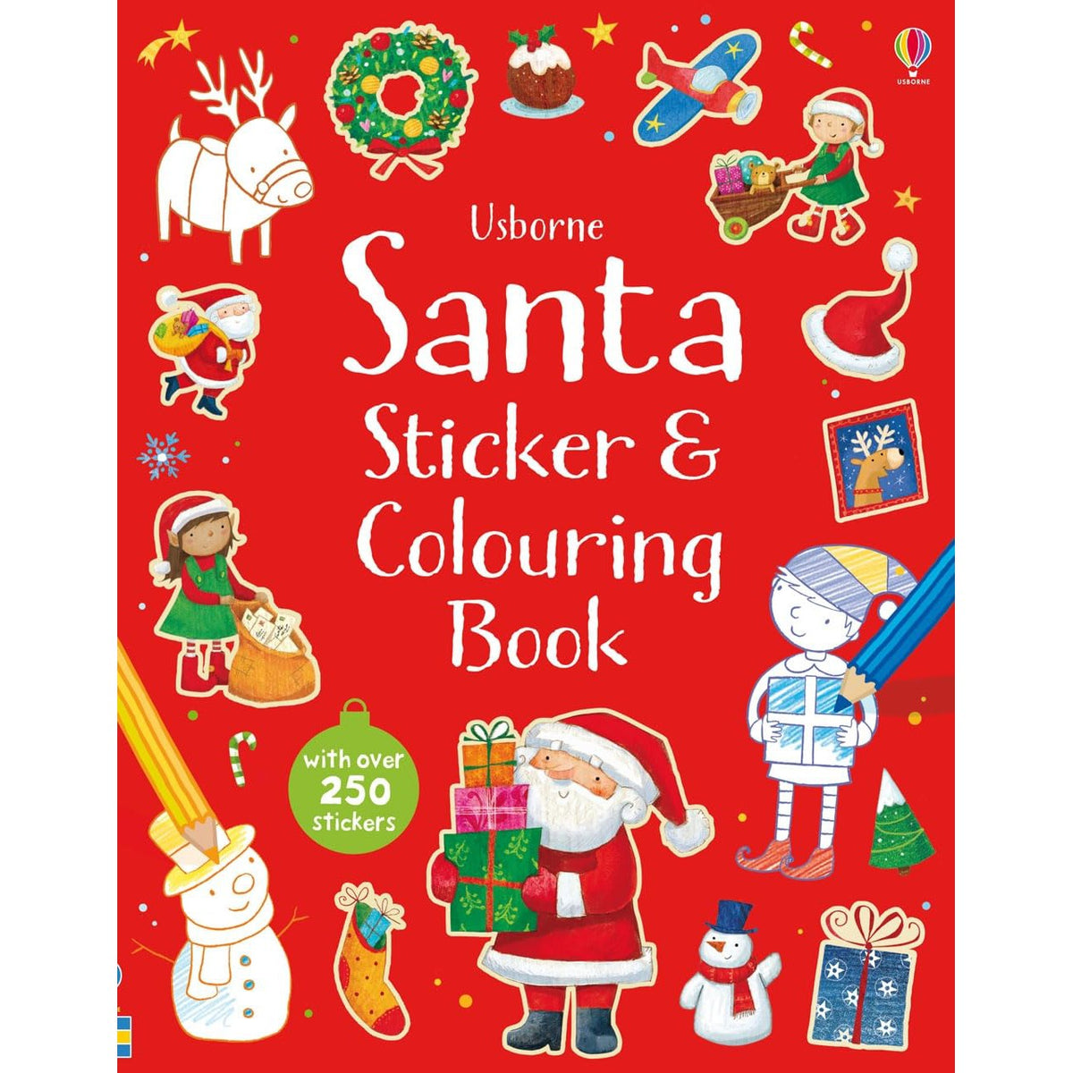 Usborne Santa sticker and colouring book – Dilly Dally Kids
