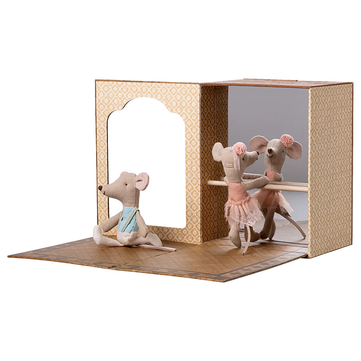 Maileg little sister and brother mouse in ballet dance studio – Dilly ...