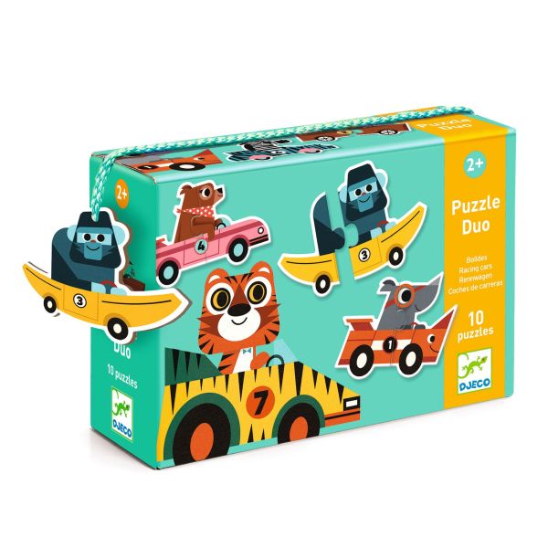 Djeco puzzle duo -racing cars – Dilly Dally Kids