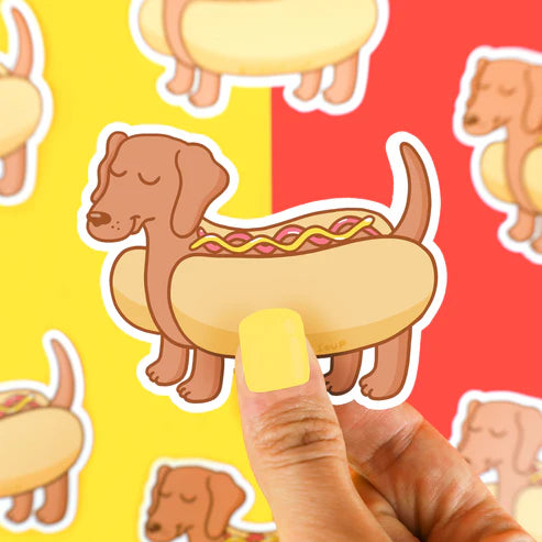 hot dog vinyl sticker – Dilly Dally Kids