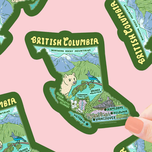 British Columbia vinyl sticker – Dilly Dally Kids