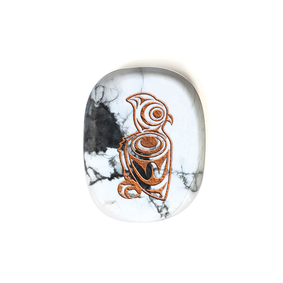 Spirit Stone - Howlite Spirit Owl by Maynard Johnny Jr. – Dilly Dally Kids