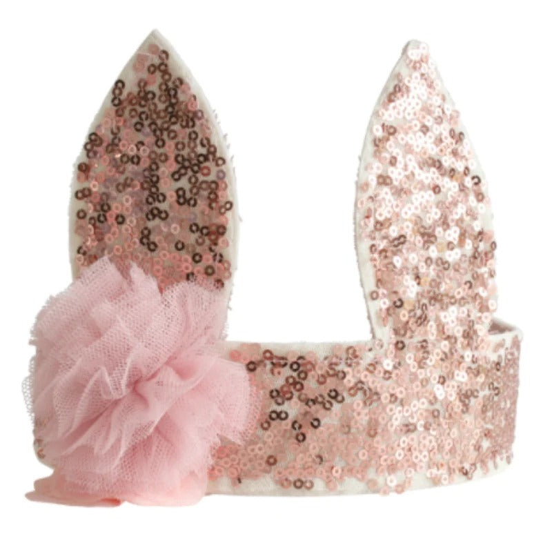 Alimrose sequin bunny crown rose gold – Dilly Dally Kids