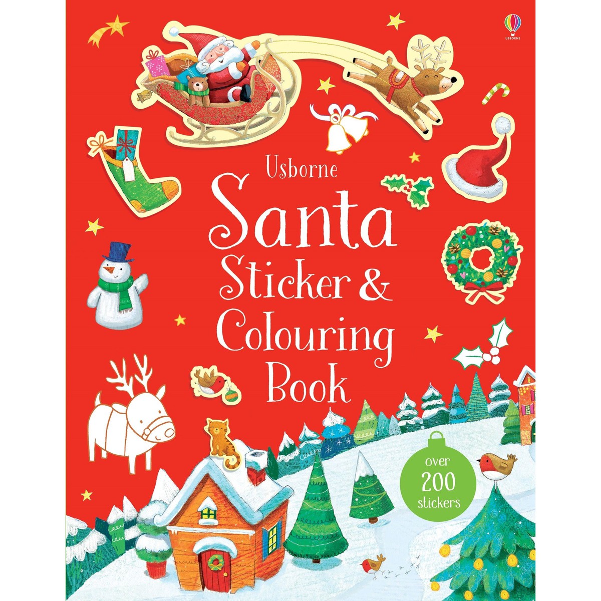 Usborne's Santa sticker and colouring book – Dilly Dally Kids
