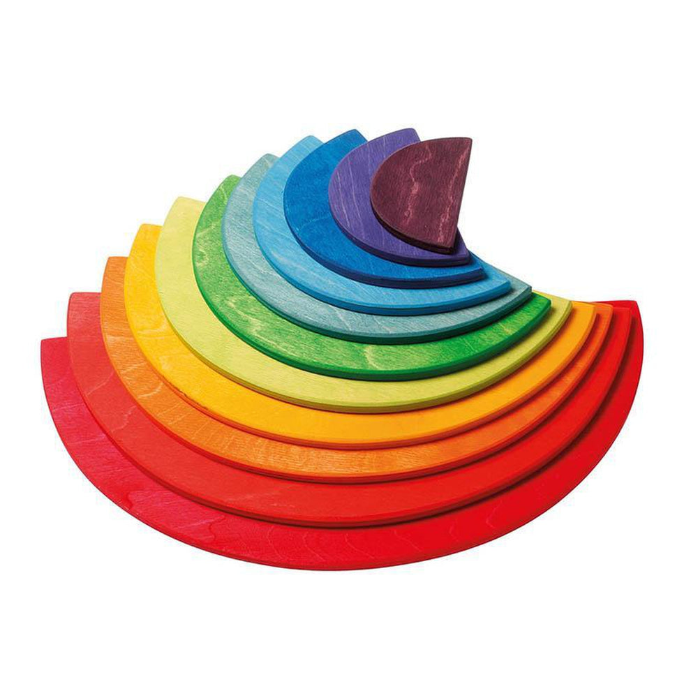 Grimm's large wooden rainbow stacker – Dilly Dally Kids