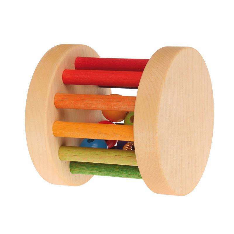 Grimm's mini rolling wheel with bells - rainbow – Dilly Dally Kids
