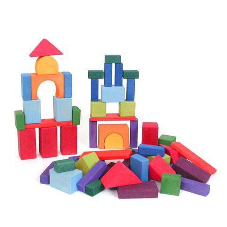 Grimm's wooden building blocks set of 60 – Dilly Dally Kids