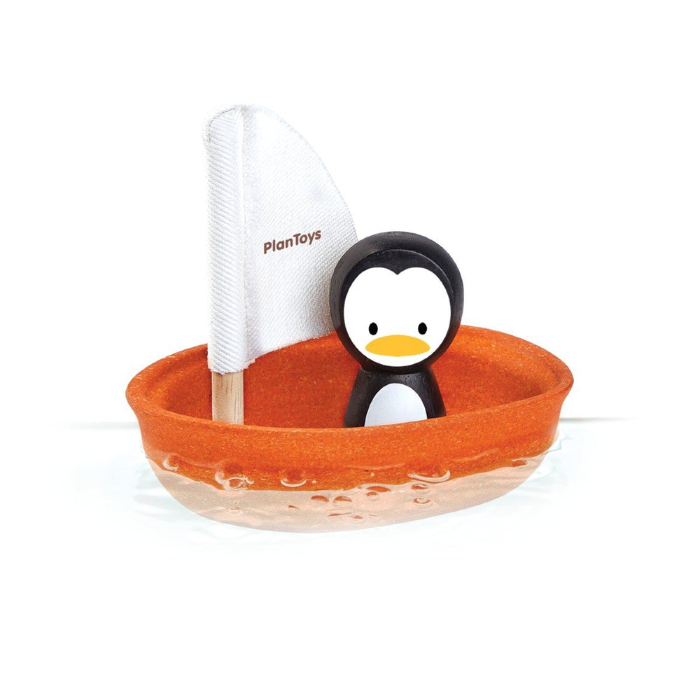 Plan Toys penguin sailing boat – Dilly Dally Kids