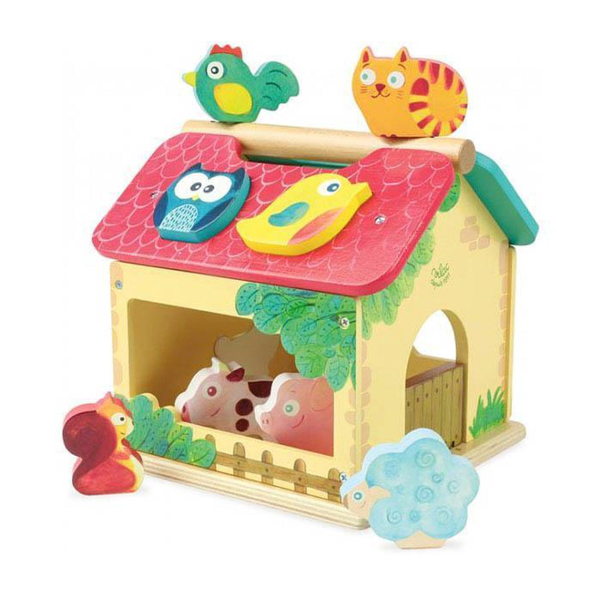 Vilac farm animal shape sorter – Dilly Dally Kids