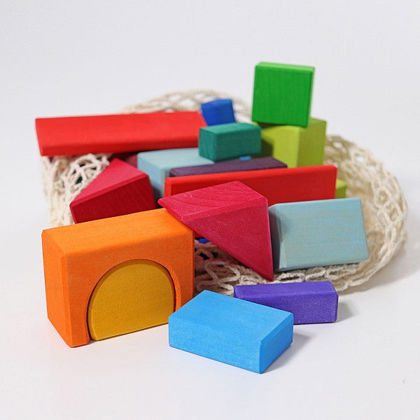 Grimm's wooden building blocks set of 30 – Dilly Dally Kids