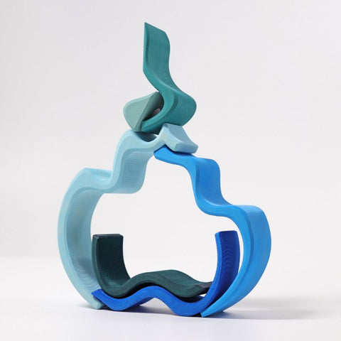 Grimm's wooden wave stacker – Dilly Dally Kids