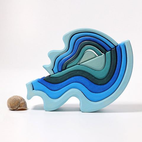 Grimm's small wooden wave stacker – Dilly Dally Kids